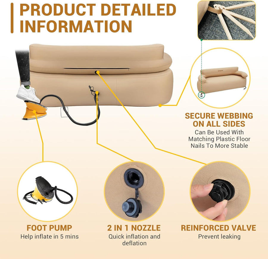 Inflatable Sofas: Comfortable, Portable for Outdoor & Indoor – KingCamp ...