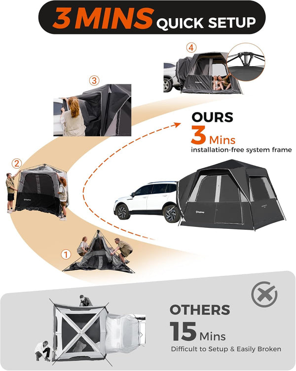 KingCamp BOUNDLESS X3 Car Camping Tent – KingCamp Outdoors