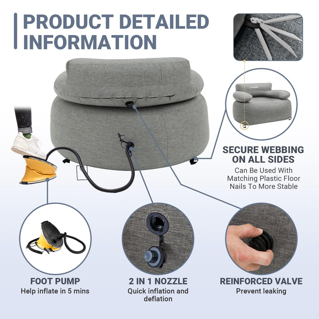 Inflatable Sofas: Comfortable, Portable for Outdoor & Indoor – KingCamp ...