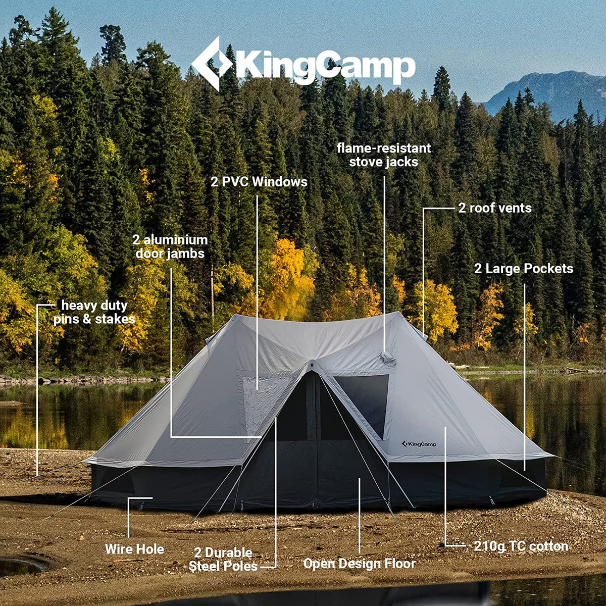 KingCamp Khan Palace Glamping Tent – KingCamp Outdoors