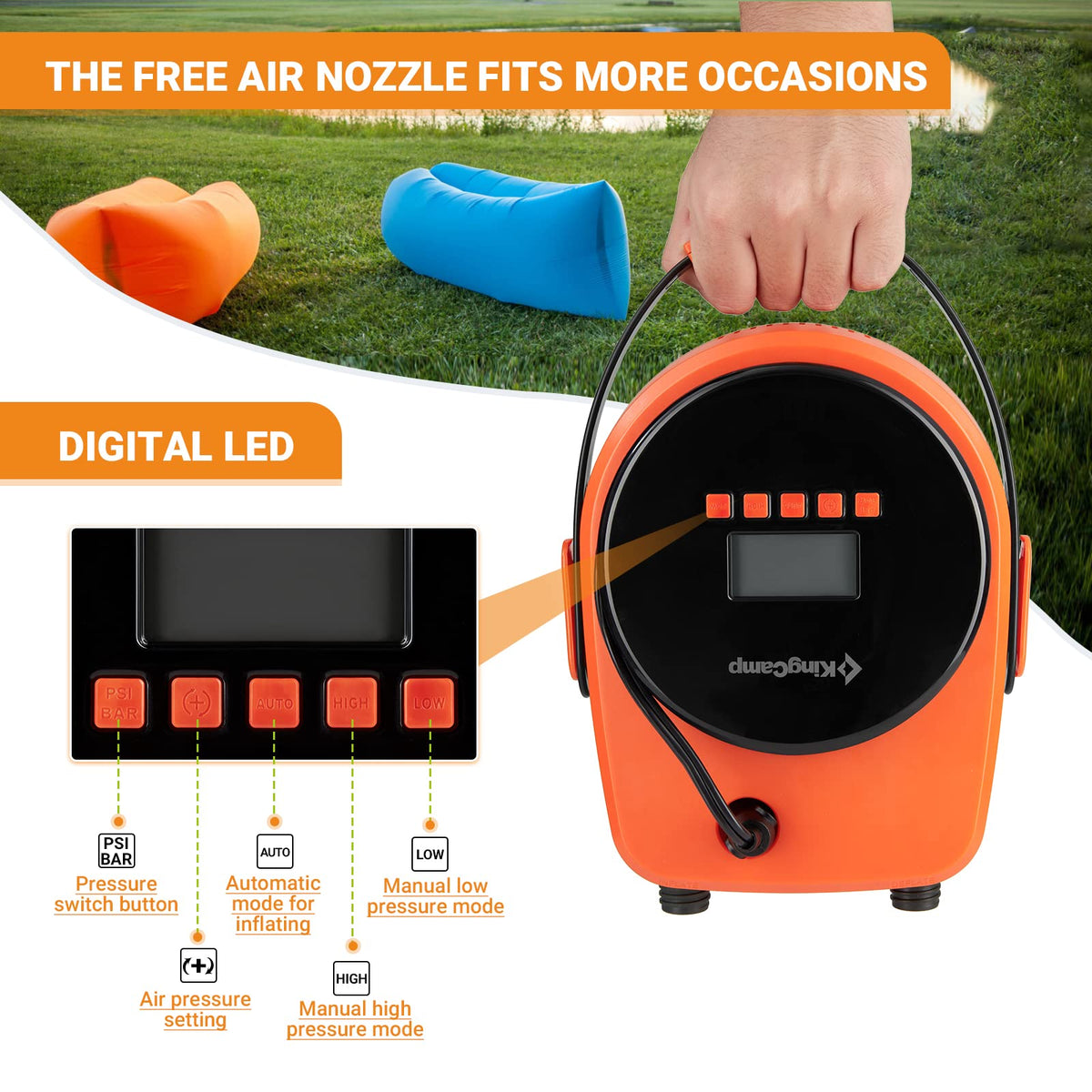 KingCamp THOR Portable Electric Air Pump for Tent & Mattress – KingCamp ...