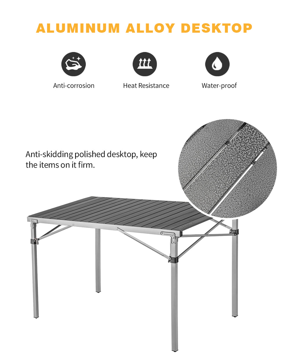 4-6 Person Lightweight Folding Tables from KingCamp Outdoors