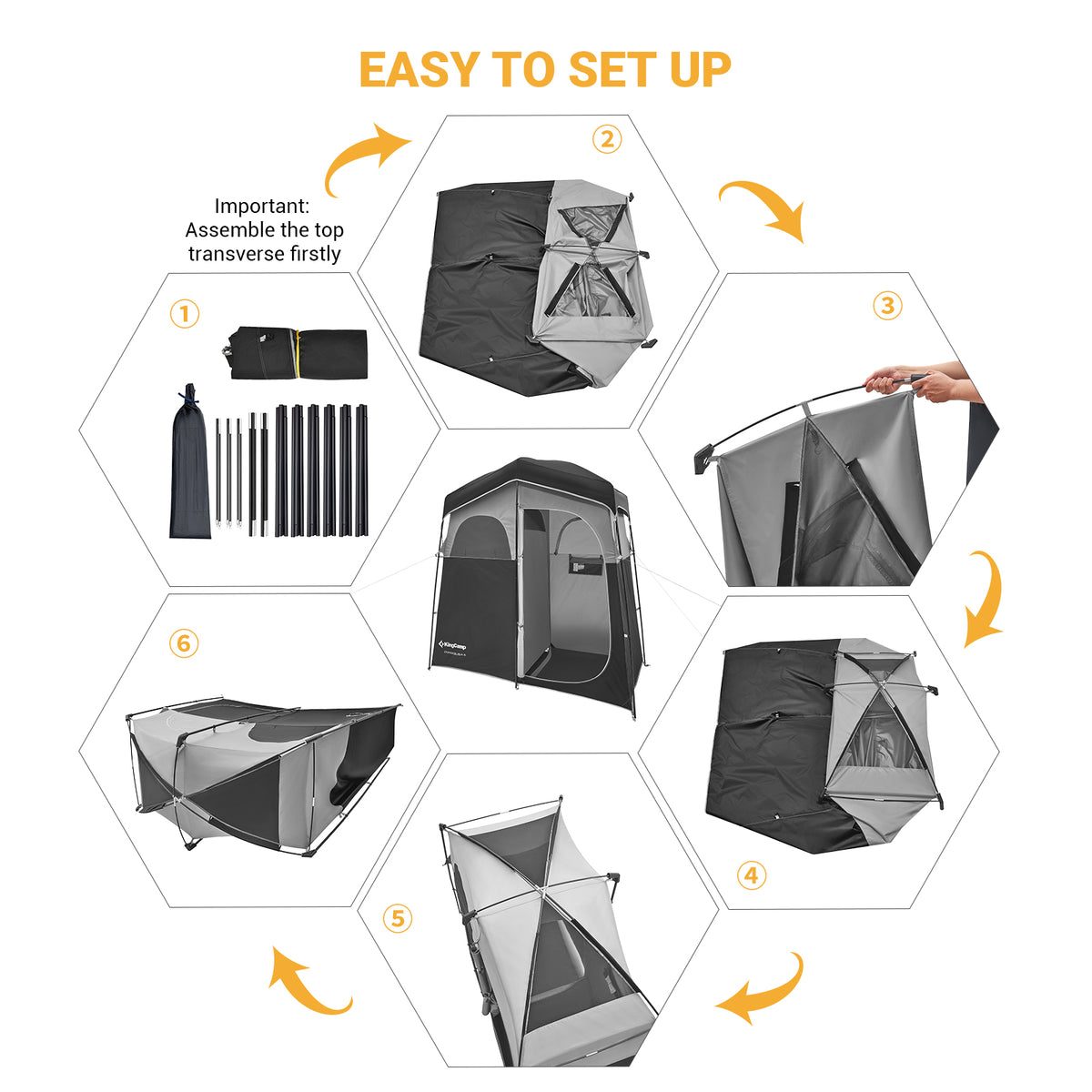 KingCamp Outdoor Double Room Camping Shower Tent for Sale – KingCamp ...