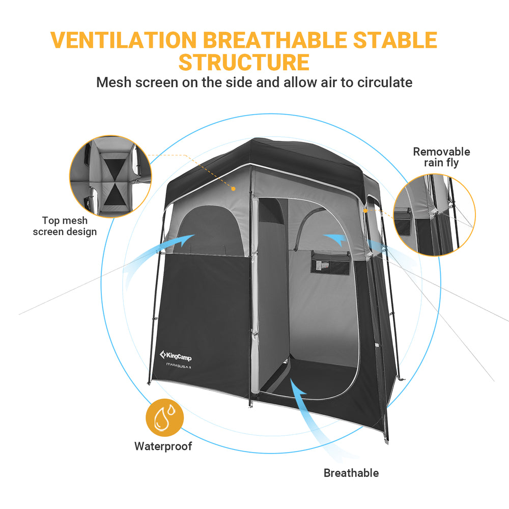 KingCamp Outdoor Double Room Camping Shower Tent for Sale – KingCamp ...