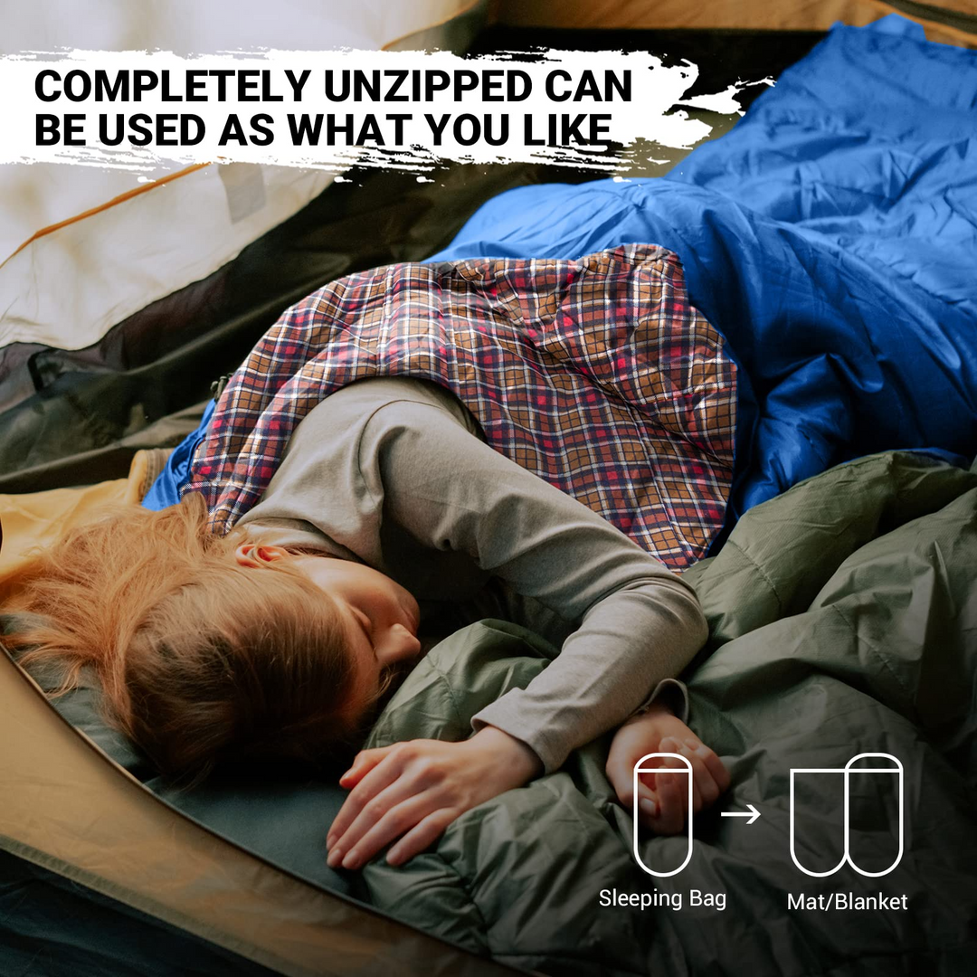 Extra Wide Sleeping Bag | KingCamp - Family Camping Gear | Glamping ...