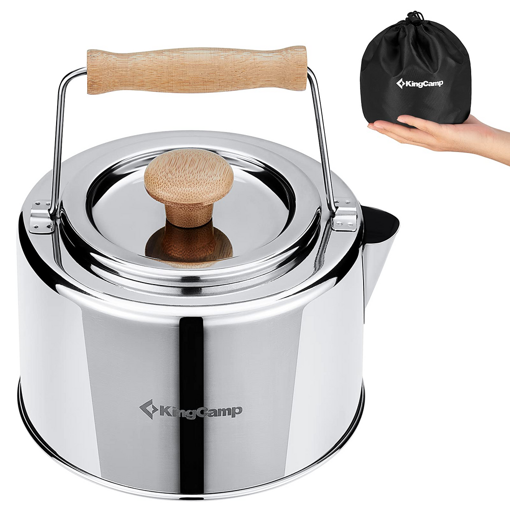 KingCamp 1.2L Stainless Steel Camp Kettle for Comfort Camping ...