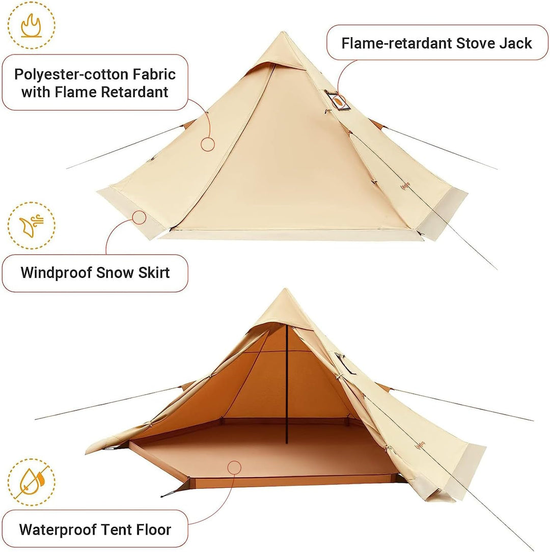 KingCamp Hot Tents with Stove Jack & Stove Bundle | Ultimate Winter ...