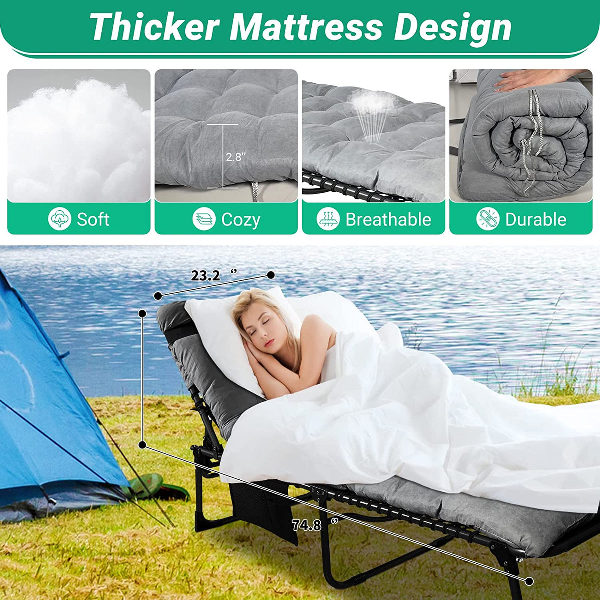 Now Buy Chaise Lounge Foldable Chair for Comfort Camping – KingCamp ...